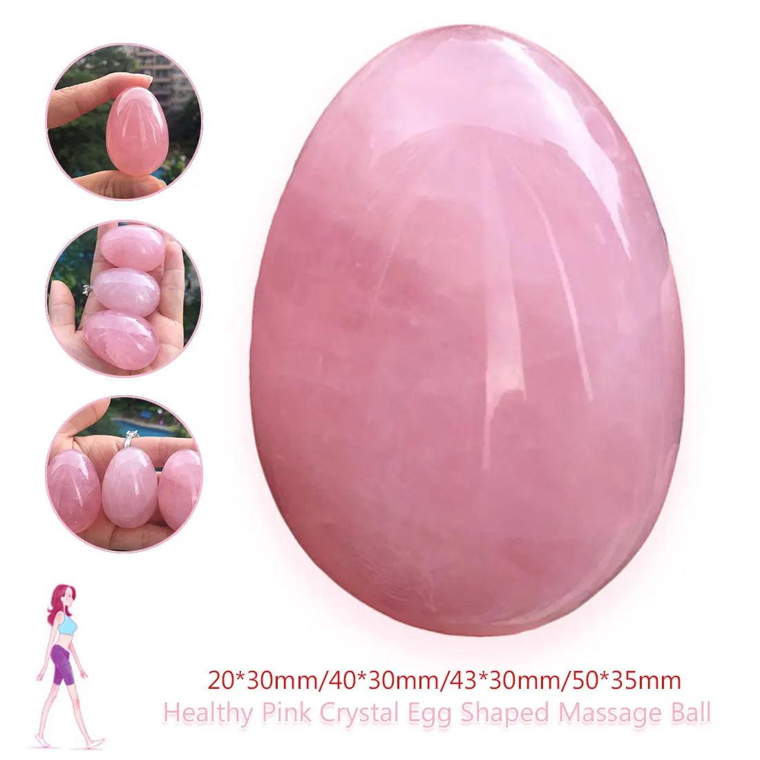 Home & Living Rocks & Geodes 76 grams Egg in pink Quartz etna.com.pe