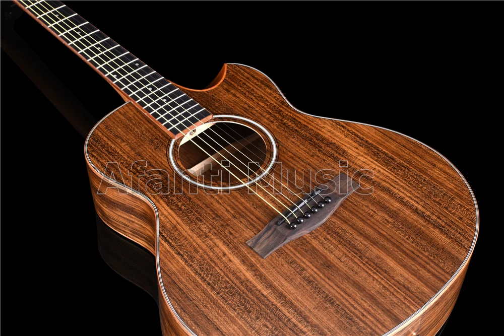 Dark Wood Acoustic Guitar