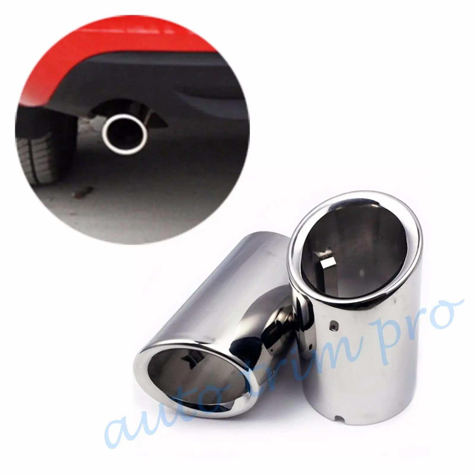 Tail Pipe Cover Fir For Volvo XC60 S60 T5 2011 2012 2013 Rear Exhaust ...
