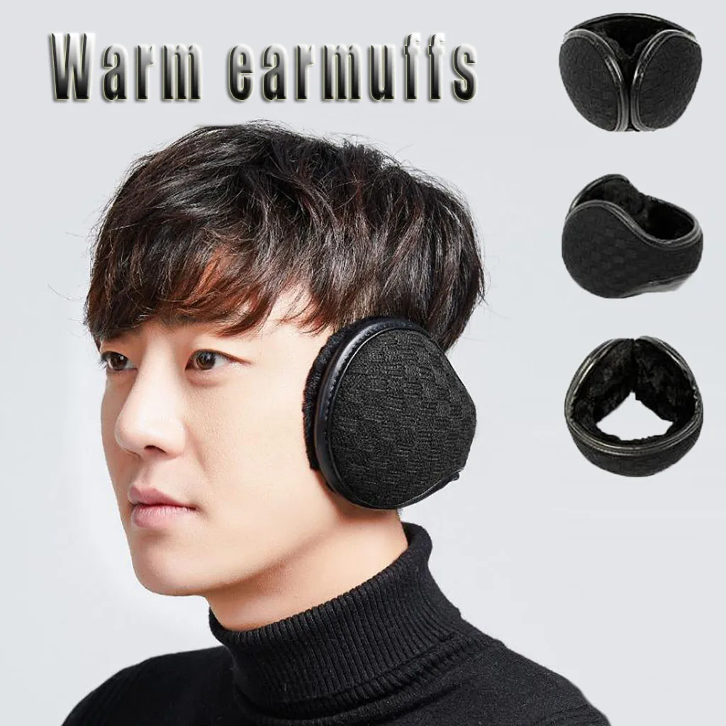 Earmuffs Winter Earmuffs Warm Men Folded Plush Earmuffs Ear Wrap Ear