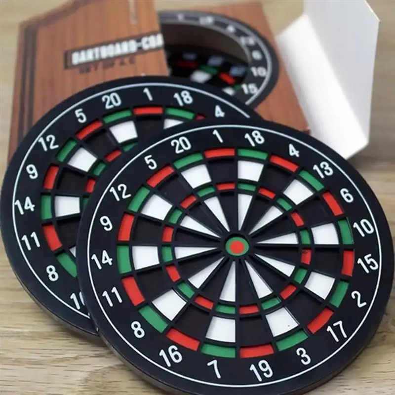 8 pçs estilo dartboard coaster mini dart board resistente ao calor ...