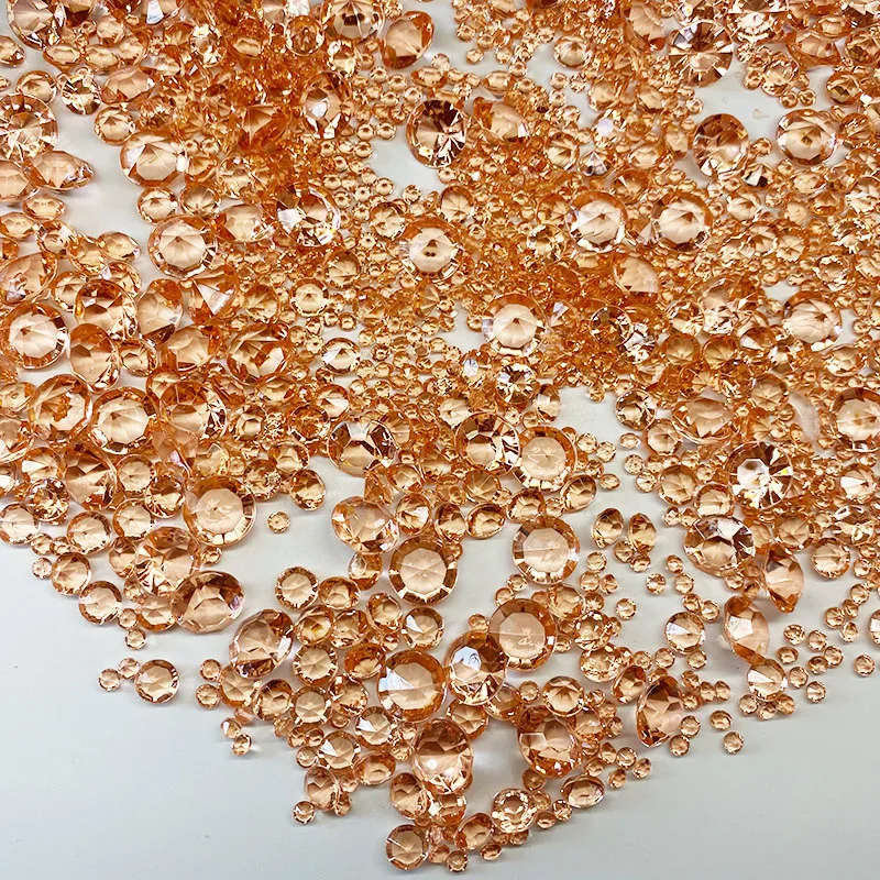 4000Pcs Rose Gold Diamond Table Confetti Sparkling Acrylic Crystal ...