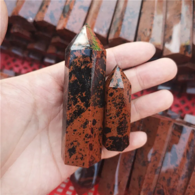 1PC-Natural-Rock-Red-Obsidian-Hexagonal-Column-Crystal-Point-Mineral ...