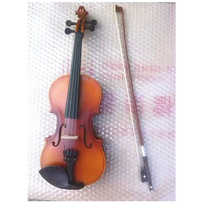1Pcs Wood Color Violin 1/4 Volin Handcraft Violino Musical Instruments ...