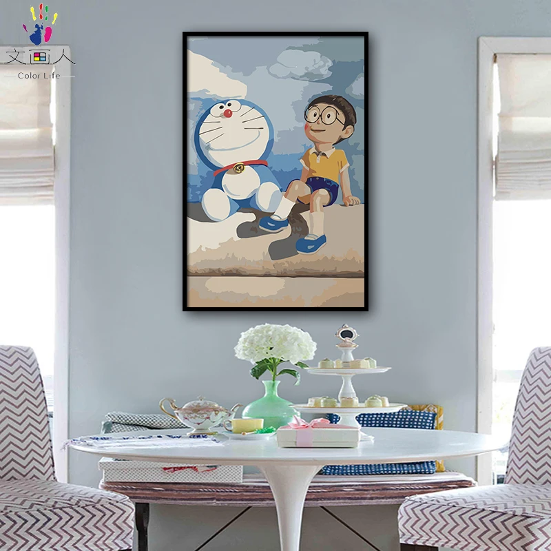 paint by number art painting by numbers decorative painting Doraemon ...