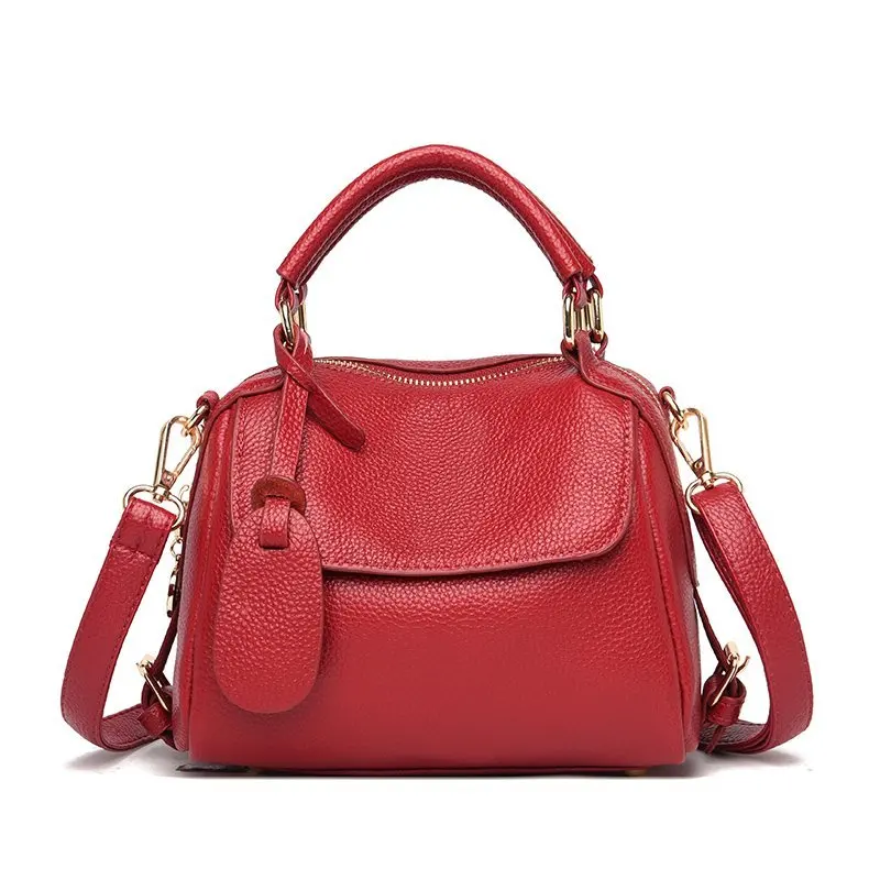 Sac à bandoulière en cuir véritable – Sac à main femme