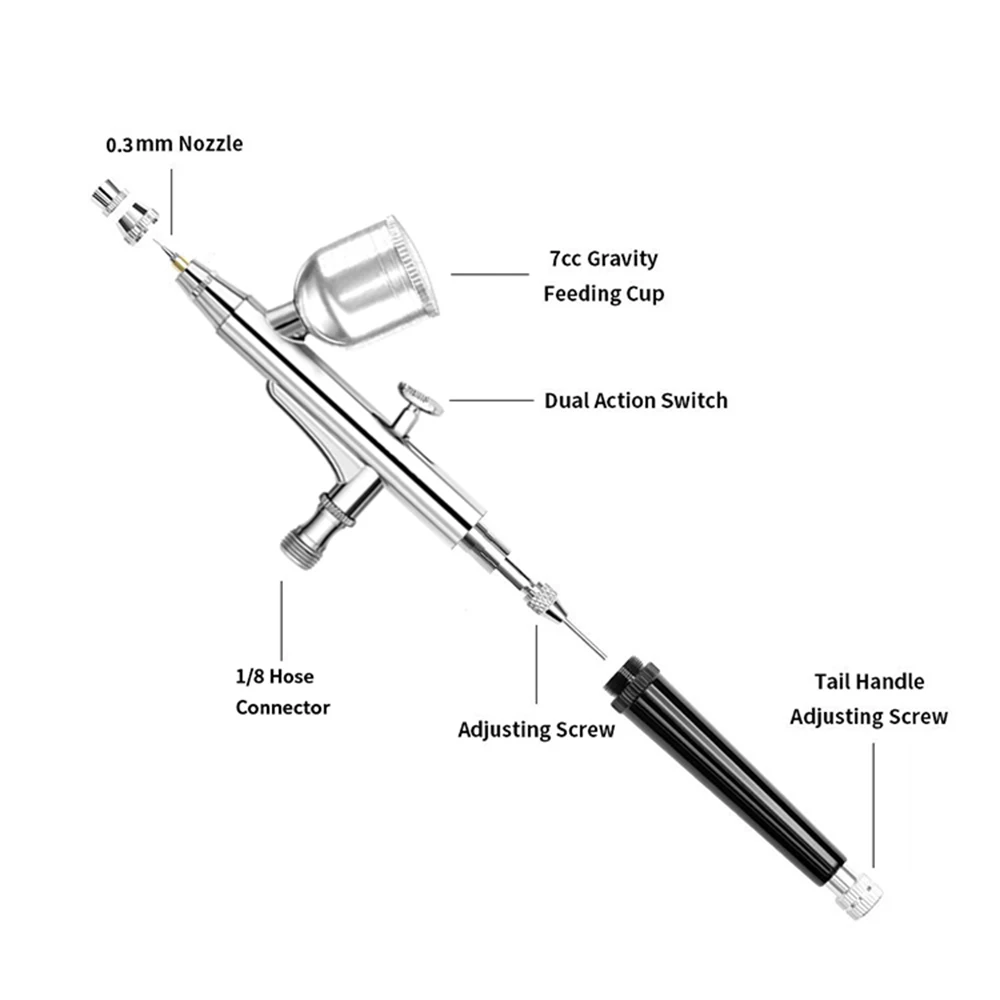 Ac 131 Kettős Akció Vörös Airbrush Toll Tömlő Spray -Art Festés ...