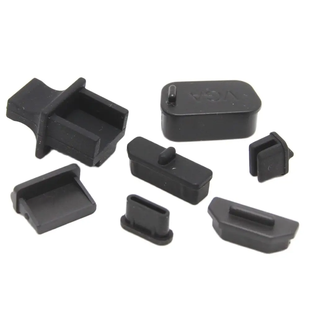 Cubierta-protectora-de-goma-para-HDMI-VGA-DP-USB-Mini-DP-RJ45-tipo-C ...