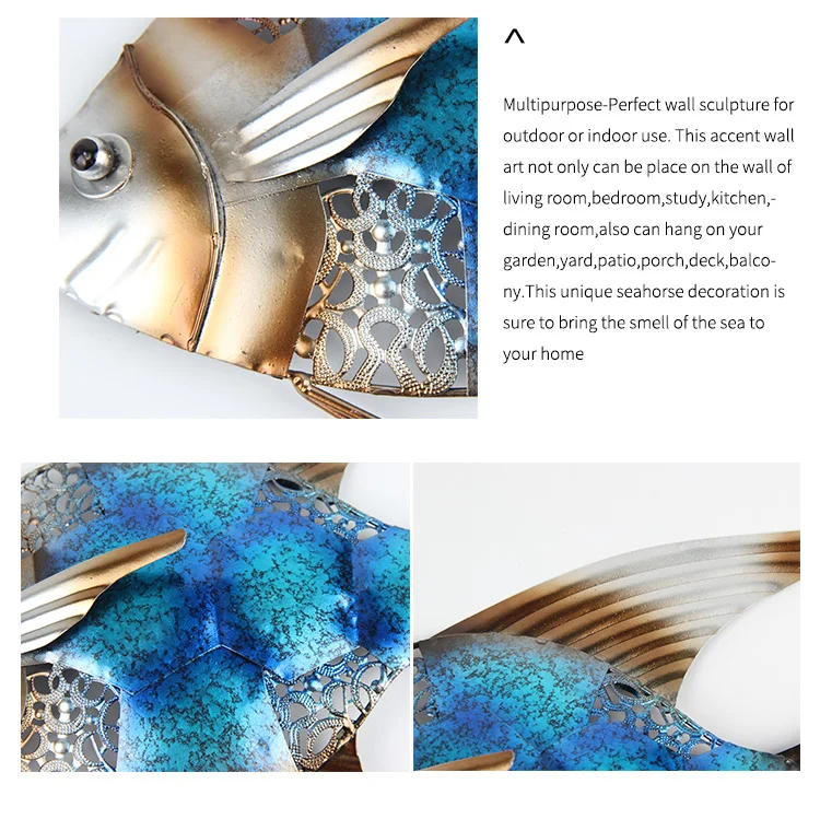 Metal Fish Wall Decor for Garden Ornaments Outdoor Pond Decoration ...