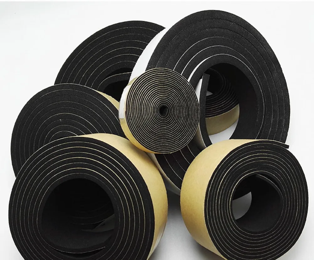 15mm - I - 10mm - Noir - Joint auto adhésif en néoprène EPDM, joints ...