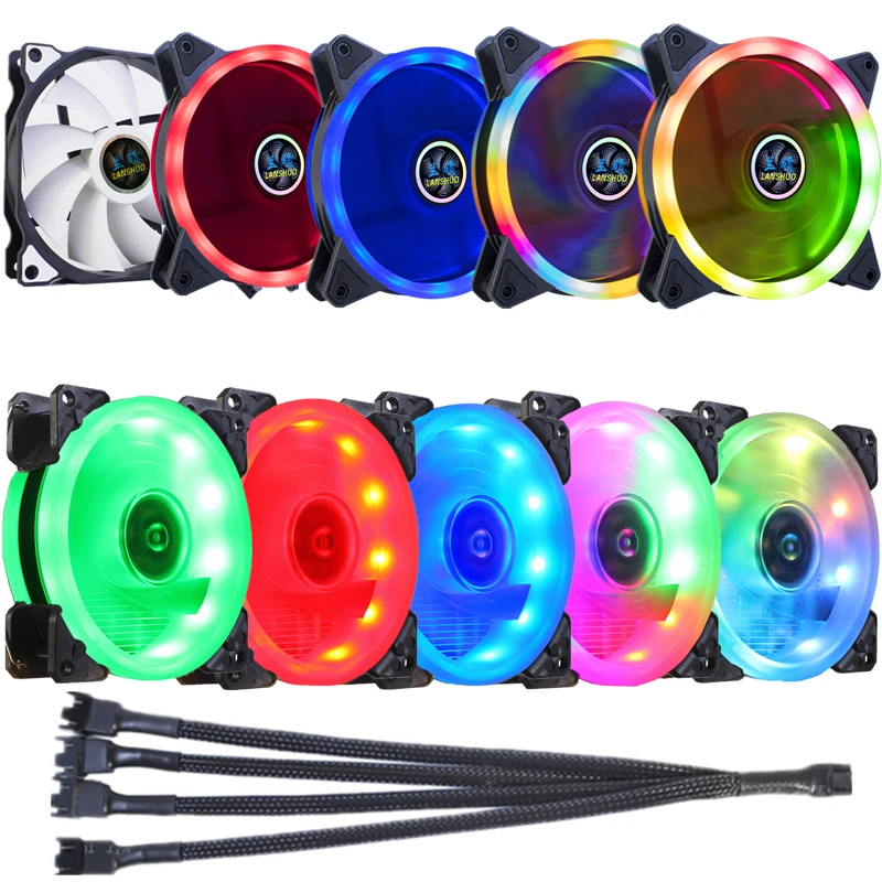 RGB-LED-PWM-4-PIN-9CM-12CM-Computer-PC-Case-Fan-Silent-90MM-120MM-CPU ...