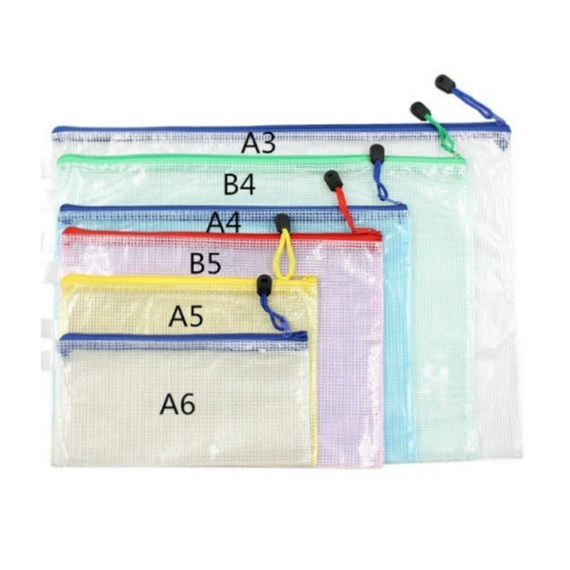 10 Pieces/Lot A3/A4/A5/A6/B4/B5 Transparent Document Storage Bag Pen ...