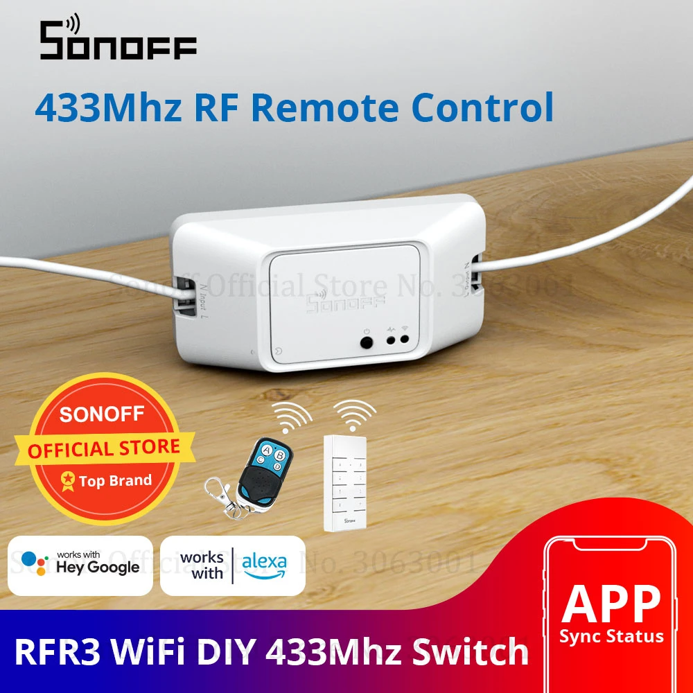 Hot Sale Sonoff Rf R3 Wifi Switch,smart On Off Light Switches Support ...