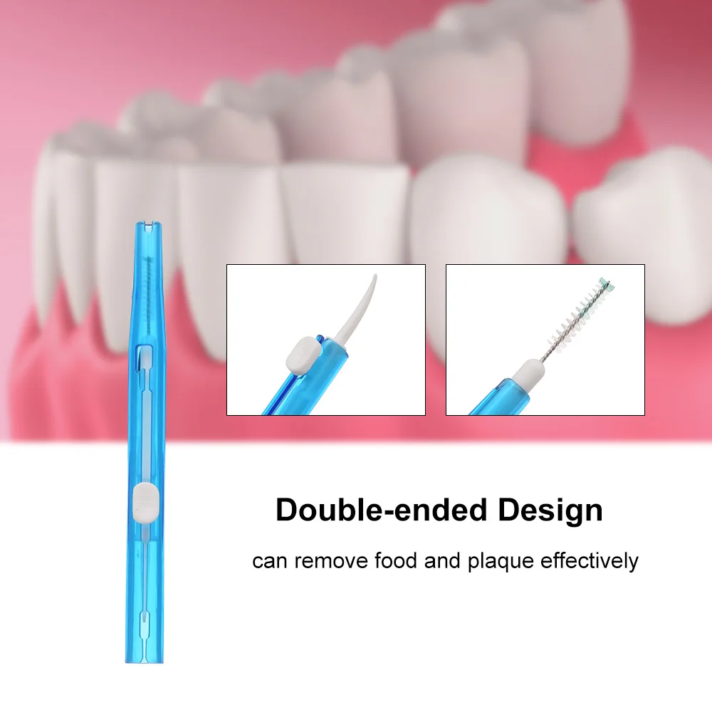 80pcs Double-ended Toothpick Plastic Tooth Picks Dental Floss ...