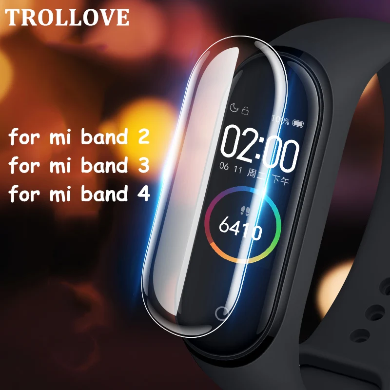 Película protectora de pantalla para Xiaomi Mi Band 5, 6, pulsera inteligente Xiaomi Mi Band 4 ...