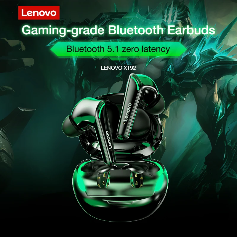 Lenovo auriculares inalámbricos XT92 TWS, cascos con Bluetooth 5,1 para videojuegos ...