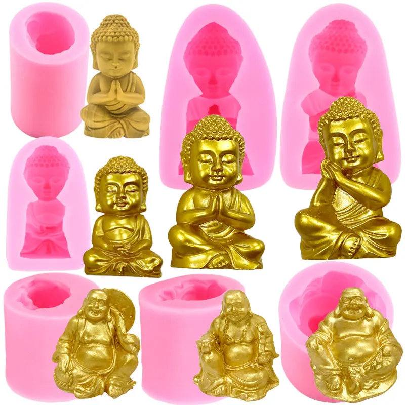Silicone Mold Resin Buddha Statue | Silicone Candle Buddha Mold - 3d ...