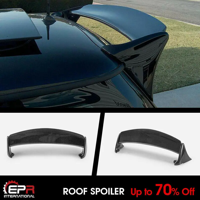 Para mini r50 r53 mini cooper aqr estilo de carbono brilhante spoiler ...