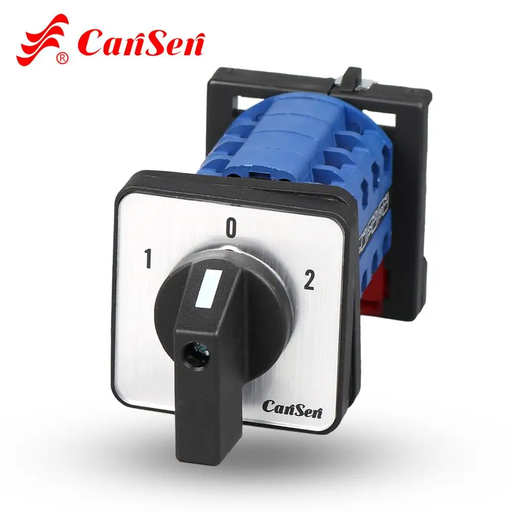 Manual Changeover Switch 1-0-2 1P, 2P, 3P, 4 Pole CANSEN LW26-20 CA10 ...
