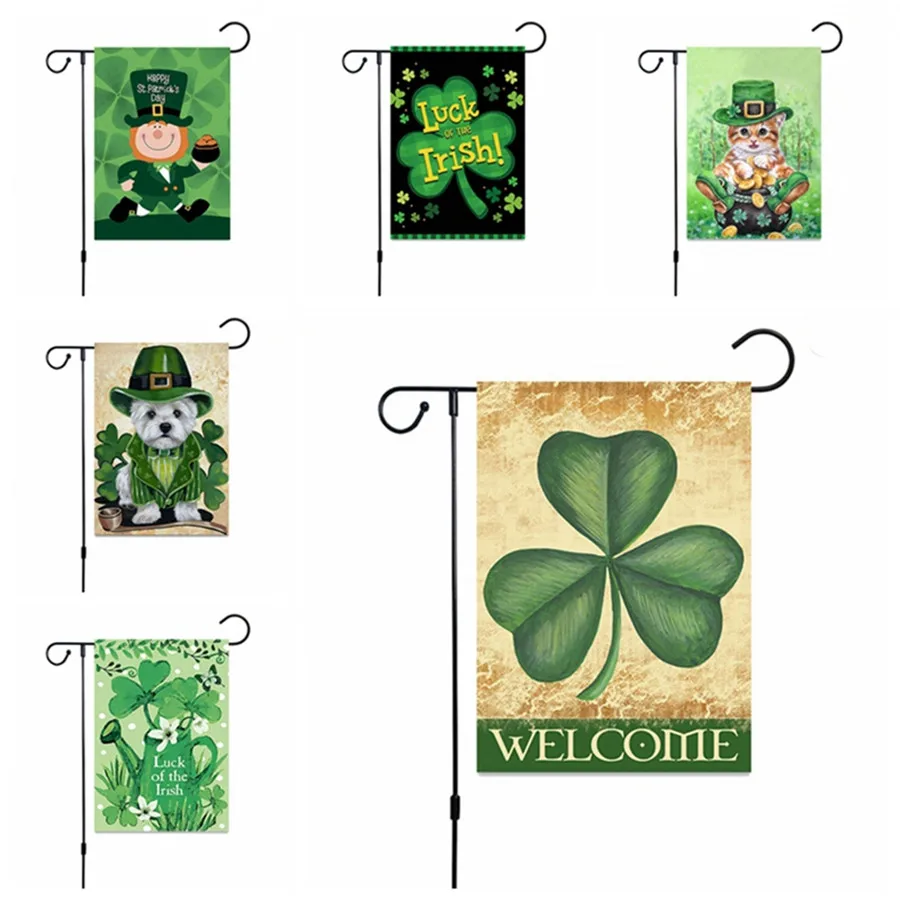 Custom flag 5pcs Irish St. Patricks Day Garden Flag Banner High Quality ...