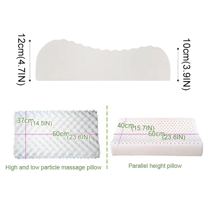 Подушка Ортопедическая прямоугольная натуральная латексная подушка ...