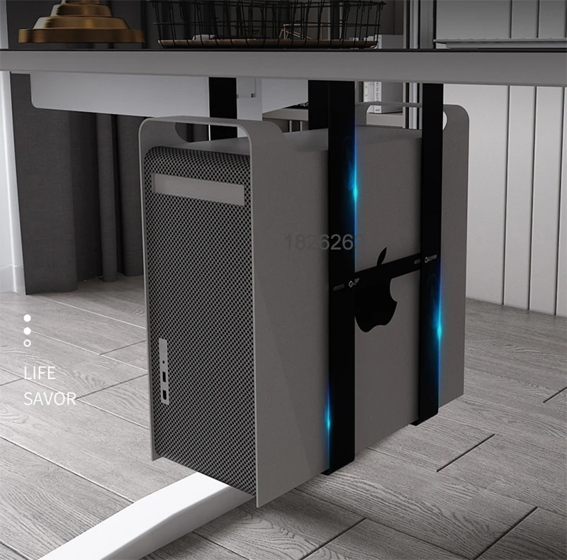 GD05 Universal PC Case Holder Under Desk Adjustable CPU Stand Lift ...