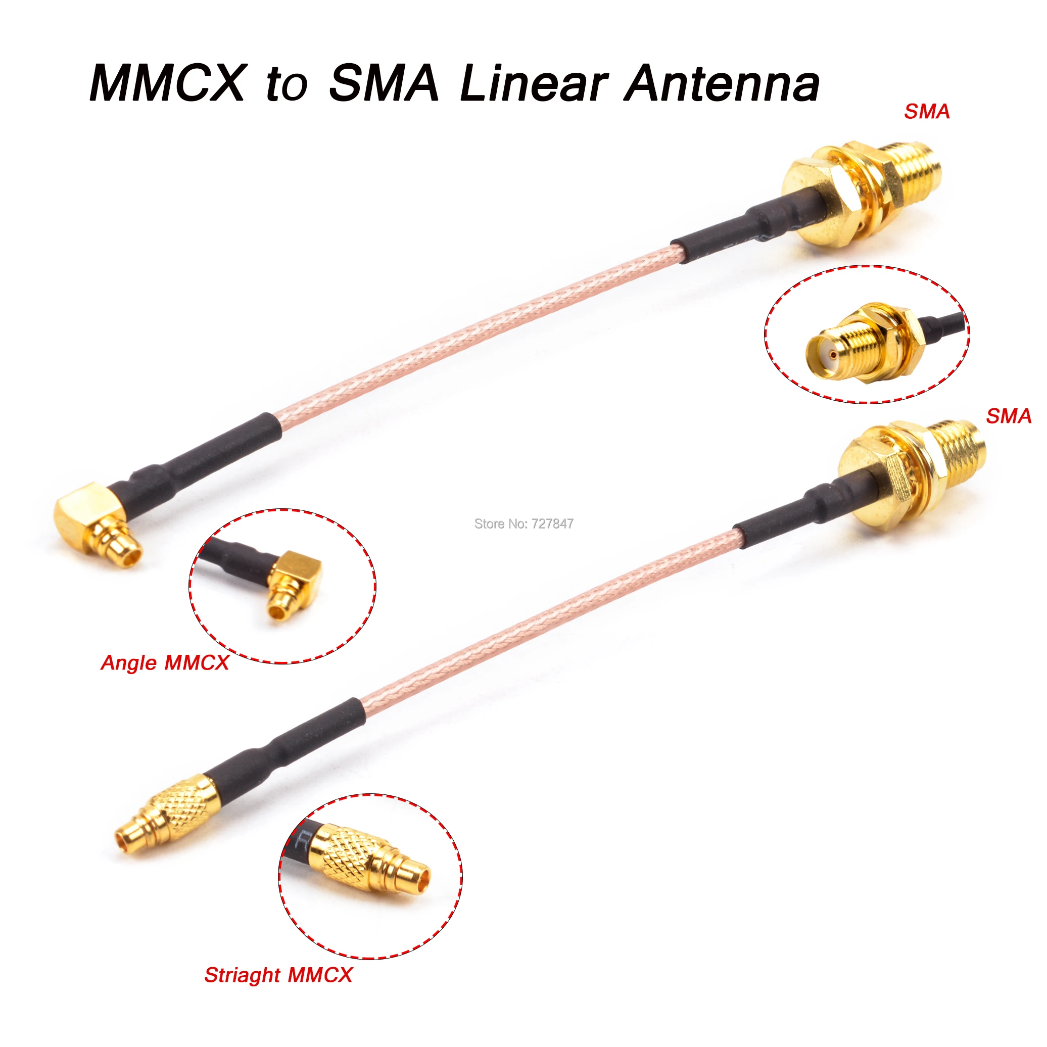 5.8ghz 2.15dbi Vtx Mmcx Angle 90 Degree / Striaght To Sma Female ...