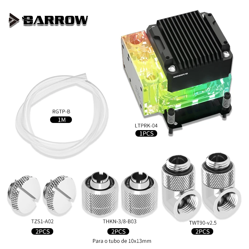 Barrow Itx Case Cpu Aio Cooling Kit, Block + Pump Box + Reservoir Combo ...