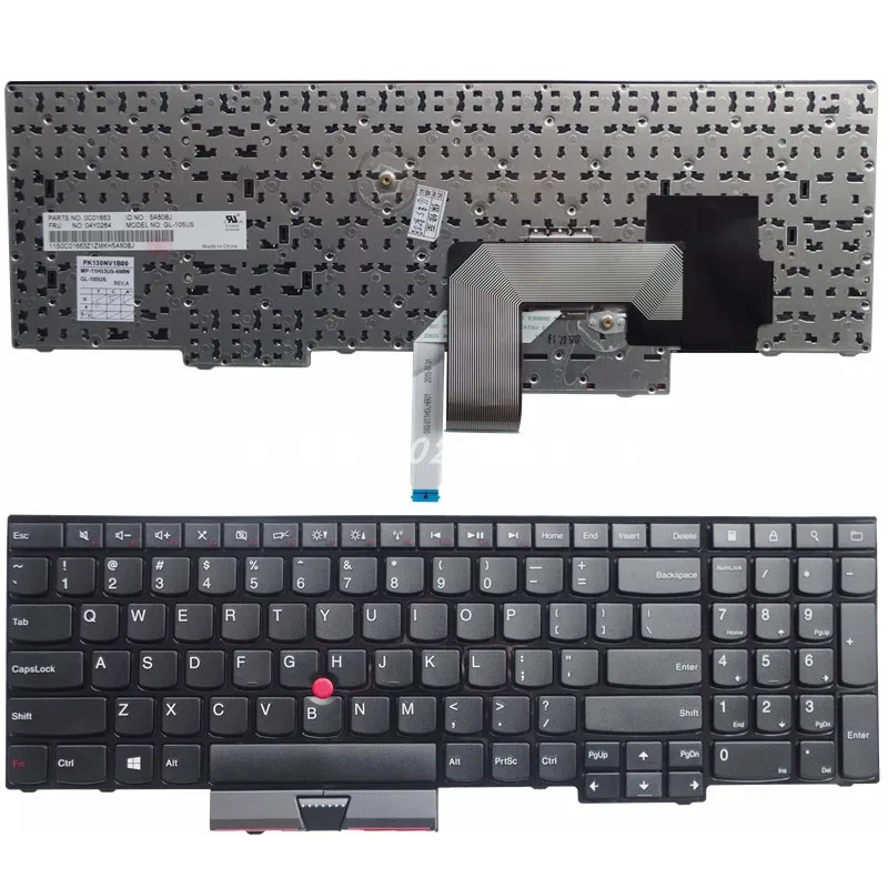 Novo notebook lenovo thinkpad e520, e525, e530, e530c, e535, e545, e520s, inglês, pequeno, digite