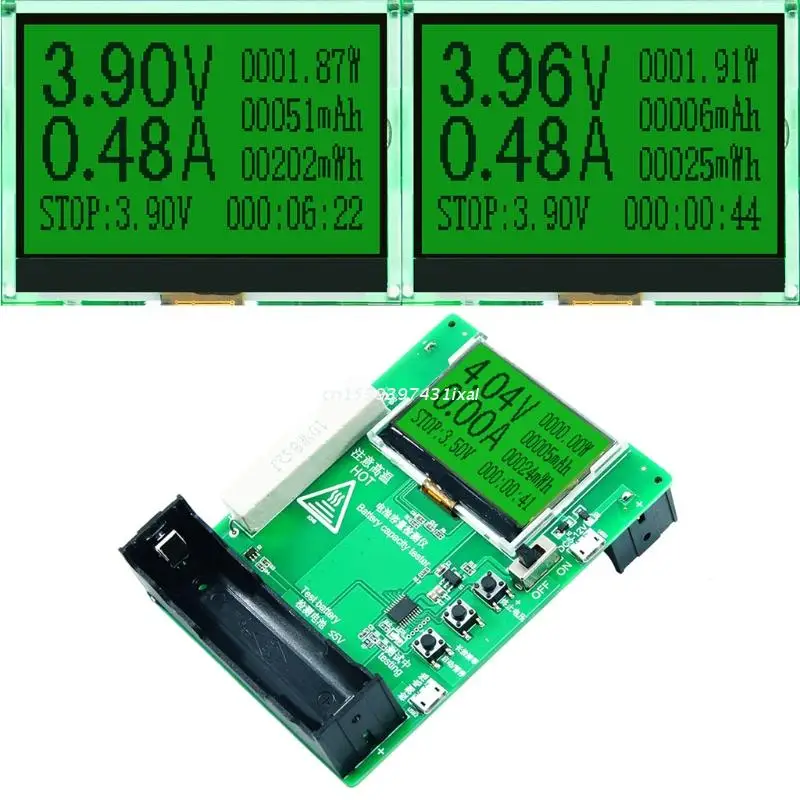 Battery Testers DC 5-12V Battery Capacity Tester MAh MWh for 18650 ...