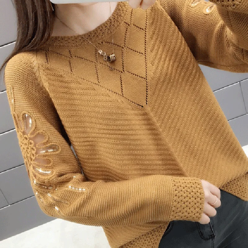 Lucyever-Korean-Style-Hollow-Out-Sweaters-Women-2023-Spring-Fashion ...