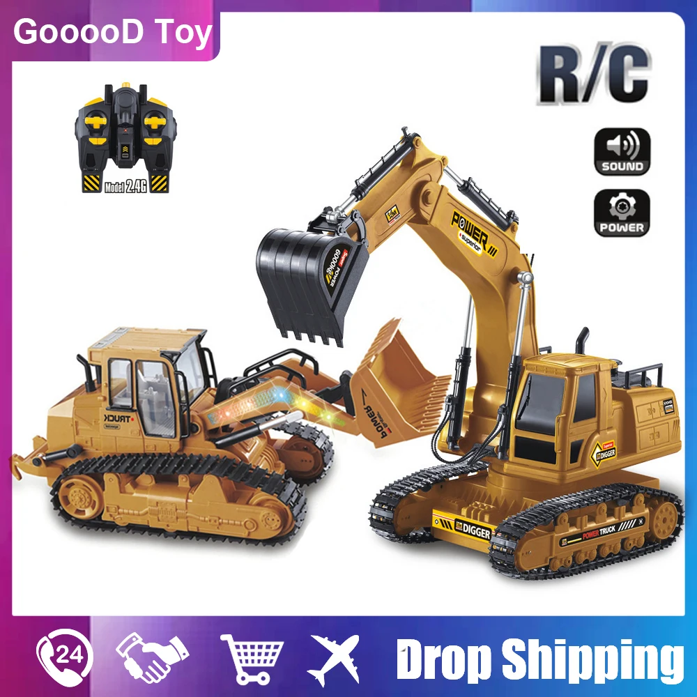 RC-excavator-Dumper-Bulldozer-2-4G-Remote-control-forklift-tractor-RC ...