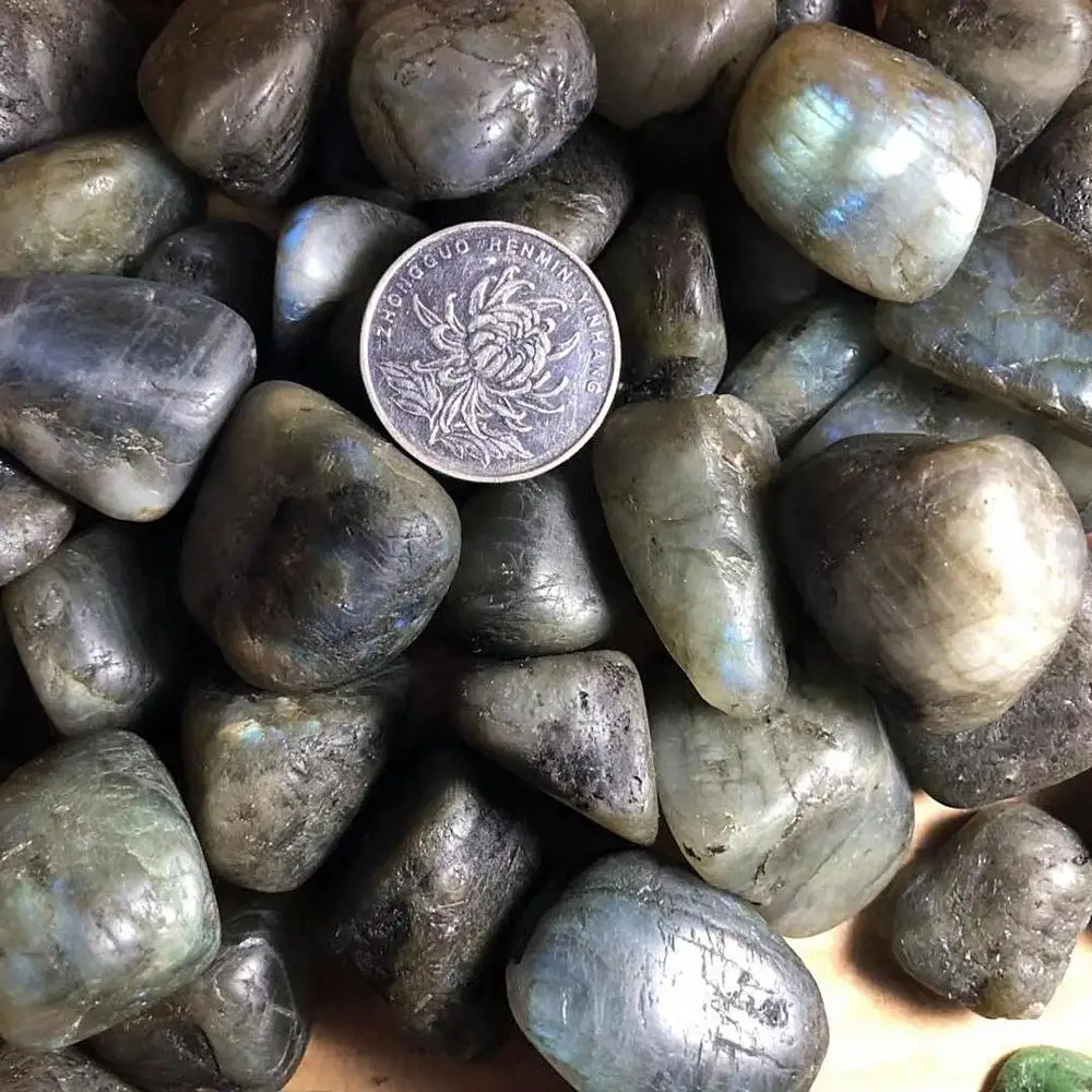 natural labradorite big tumbled stones chakra 100g crystal original ...