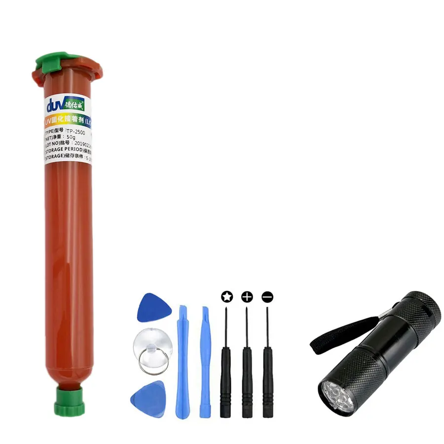 50g-TP-2500-LOCA-UV-glue-liquid-optical-clear-adhesive-8-in-1-LCD-touch ...