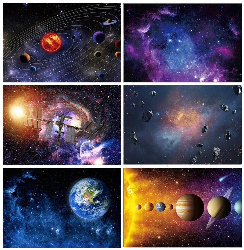 Background Photocall Planets | Planet Birthday Background | Photography ...