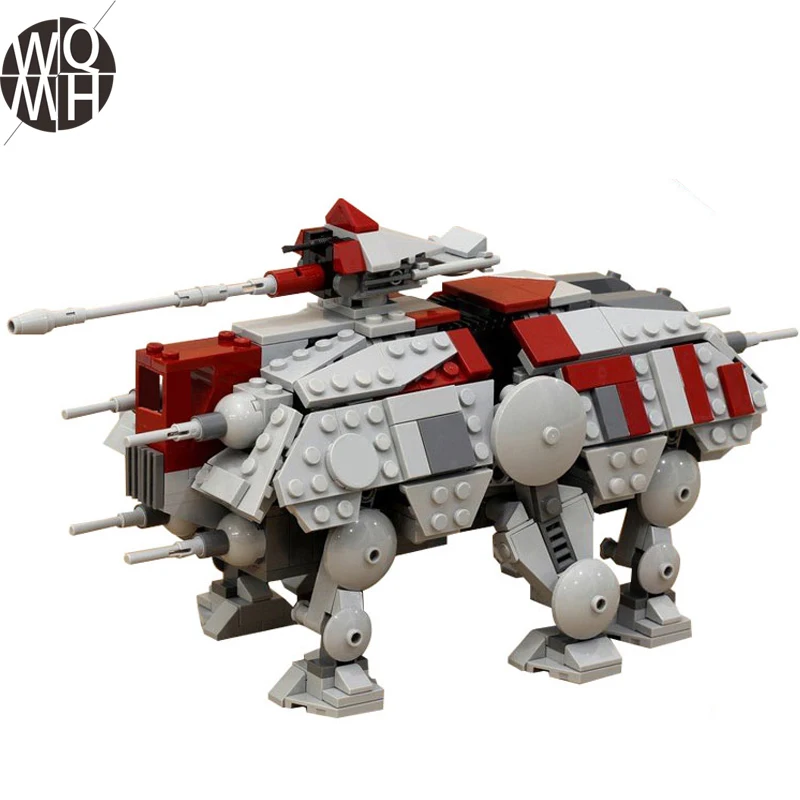 스타 시리즈 완구 워킹 AT TE 시뮬레이션 피규어 모델 MOC 빌딩 블록 브릭, 어린이용 창의적인 선물, 556 개, 신제품 ...