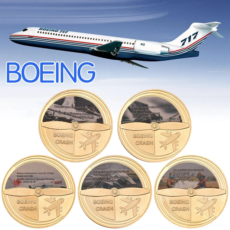 Gold-Plated-Boeing-Crash-Coins-Quality-Metal-Coin-For-Collectibles ...