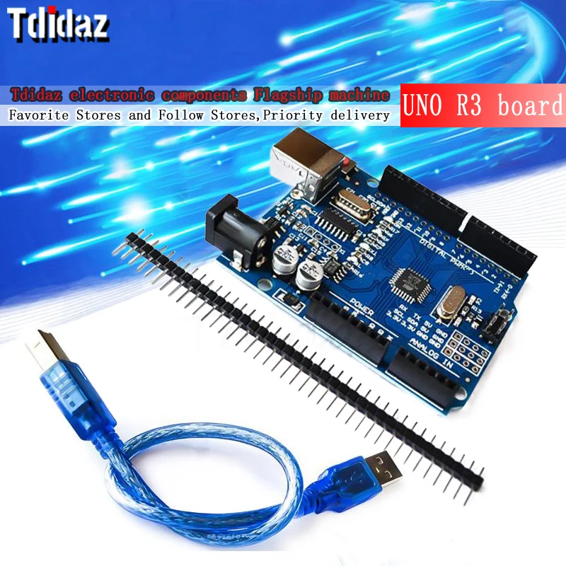 1pcs Uno R3 Board Ch340g+mega328p Chip 16mhz For Arduino Uno R3 ...