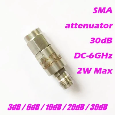 SMA Attenuator 3dB / 6dB / 10dB / 20dB / 30dB for tinySA and nanoVNA -- No.HG121
