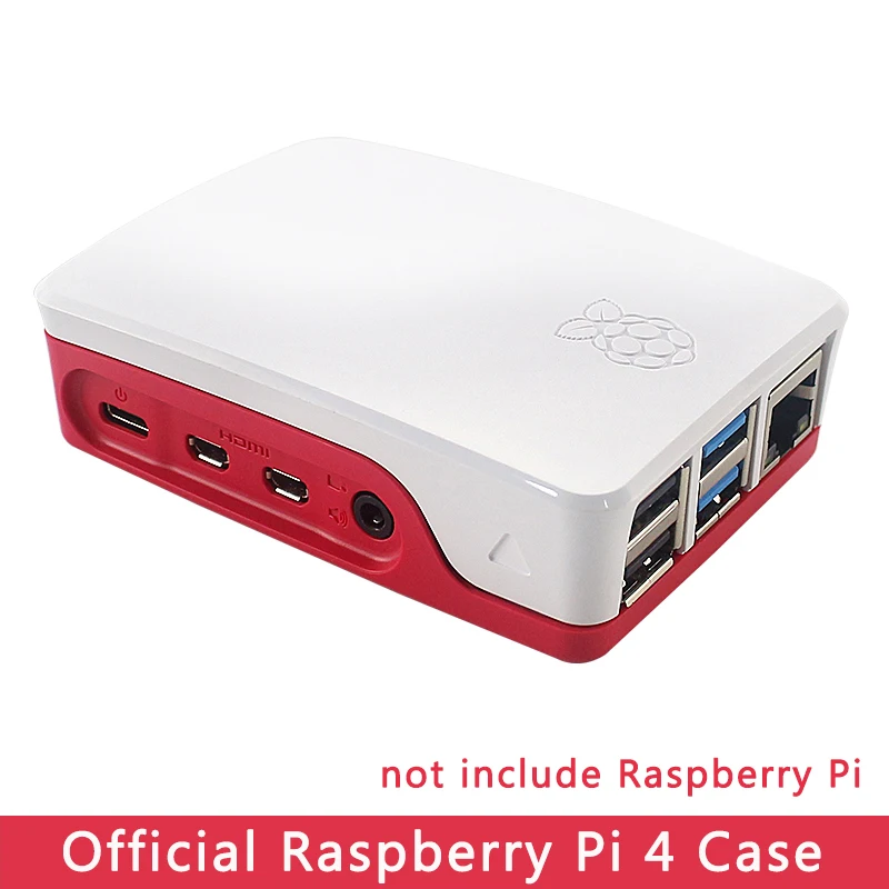 Original Official Raspberry Pi 4 Case Plastic White Red Box Enclosure ...