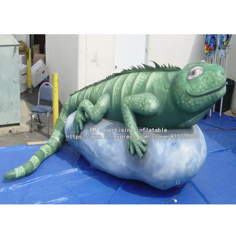 10ft Giant Inflatable Lizard Stone Balloon With Blower For Outdoor ...