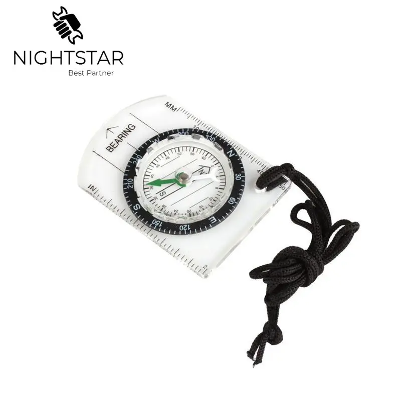 Mini Baseplate Compass Map Scale Ruler Outdoor Camping Hiking Cycling ...