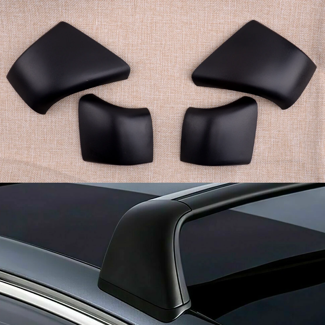 4Pcs-Car-Black-Roof-Rack-Cover-Cap-Rail-End-Shell-Plastic-Fit-For-Tesla ...
