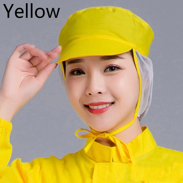 Women Men Mesh Visors Caps Chef Waiter Work Wear Hat Kitchen Restaurant ...