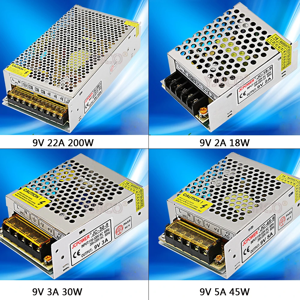 Regulated Switching Power Supply DC9V 2A/3A/5A/22A/30A Swich Driver ...