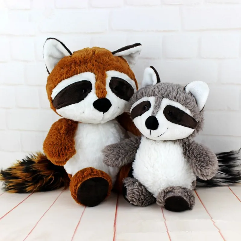 25-55cm Gray Raccoon Plush Toy Lovely Raccoon Cute Soft Stuffed Animals ...