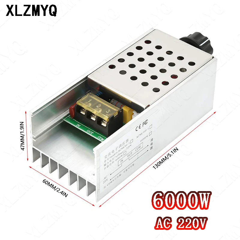 AC 220V SCR 6000W 220V 전자 조광기 전압 조정기 컨트롤러 조절기 속도 조광 속도 온도 조절기 3000W|조광기 ...