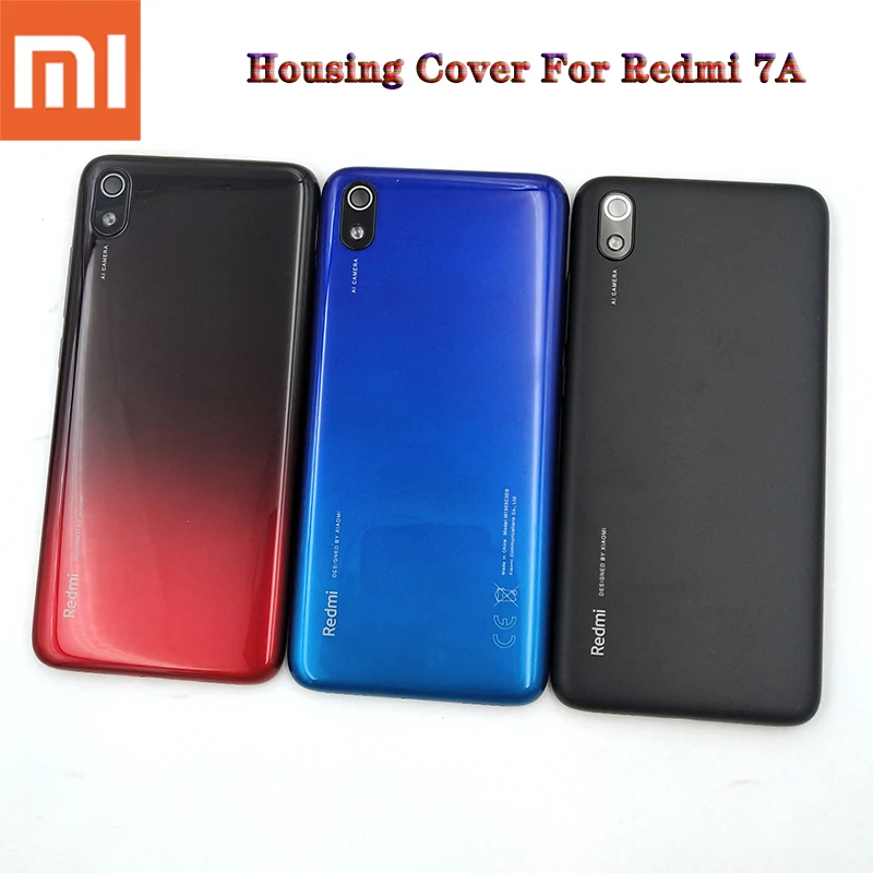 Original For Xiaomi Redmi 7A Plastic Battery Back Cover Rear Door ...