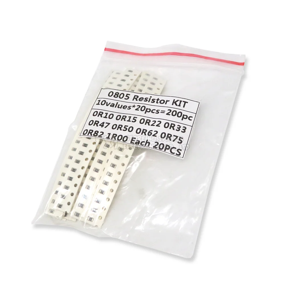 200PCS 1% 0805 SMD resistores assorted kit set ,10 valueX20pcs = 200pcs ...