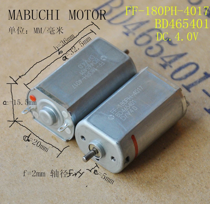 1pc Mabuchi Motor Ff-180ph-4017 180 Dc Motor 2.4v 3.6v 4.0v Electric ...